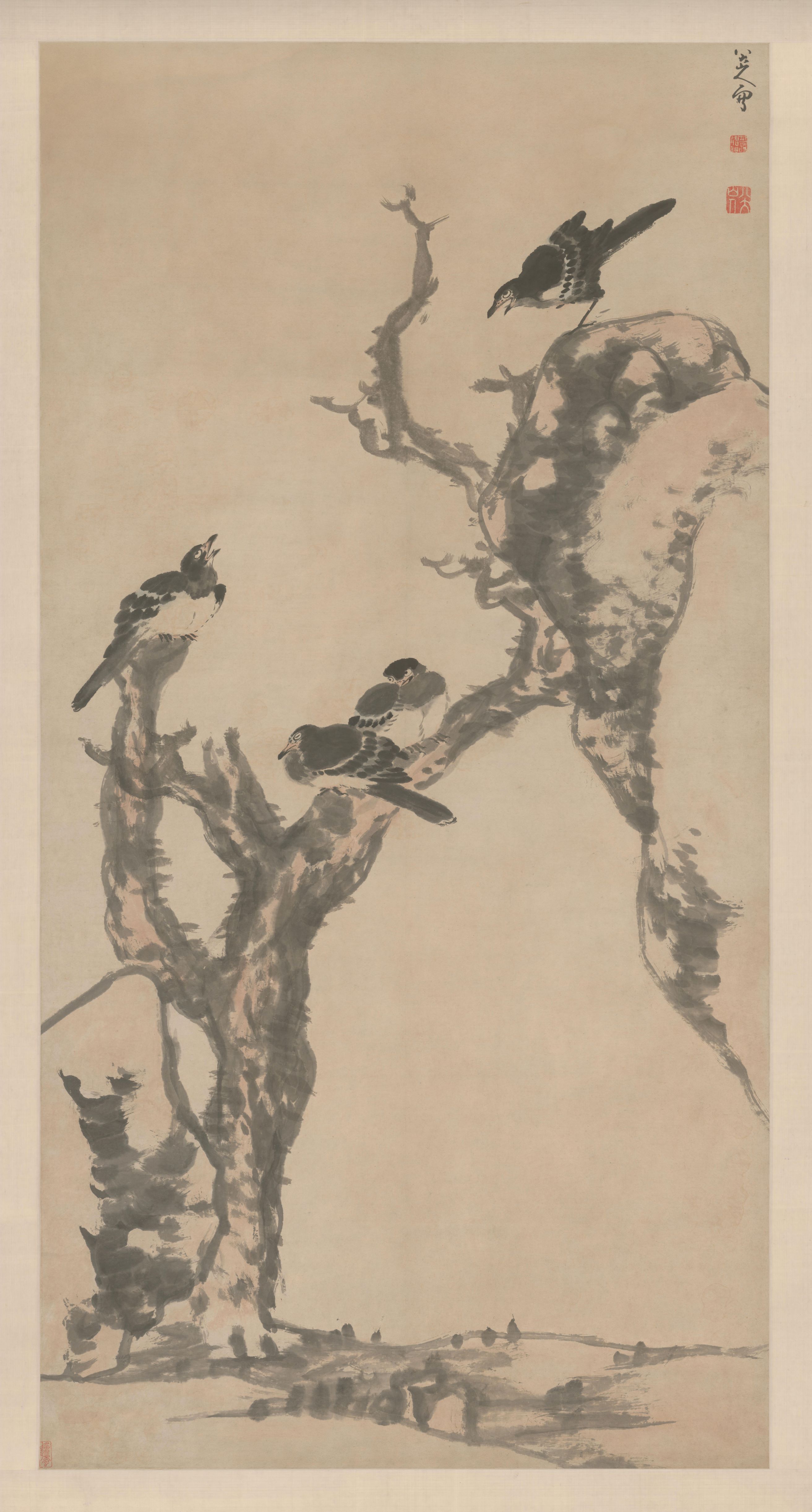 Raven on Withered Tree (枯木寒鸦图) | Zhu Da (朱耷) | Chinese Fine Art Gallery